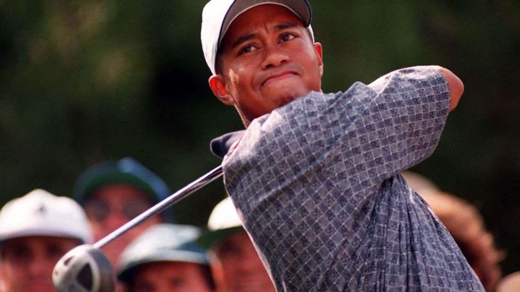 The clubs Tiger Woods used for his 1997 Masters win that shook the ...
